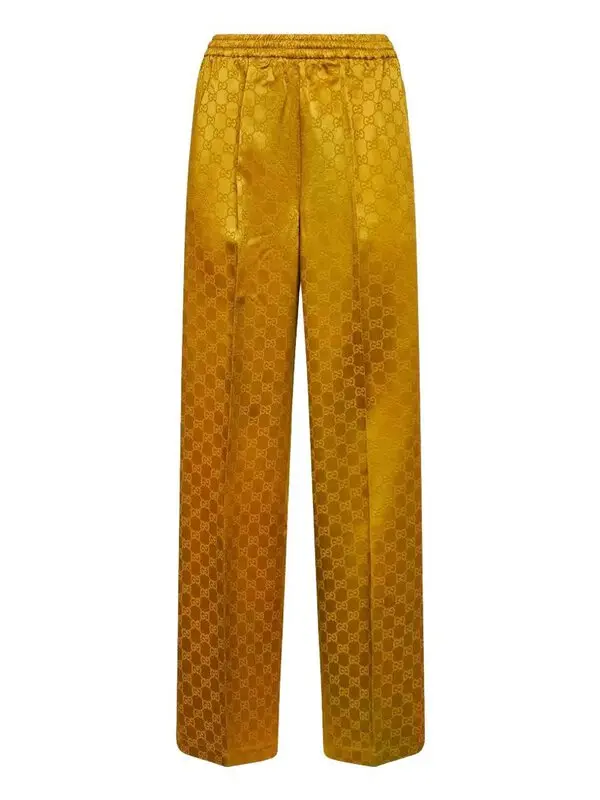 Gucci Gg-pattern Trousers - Yellow