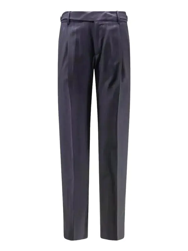 Dolce & Gabbana Pinstripe Buckle Trousers - Blue