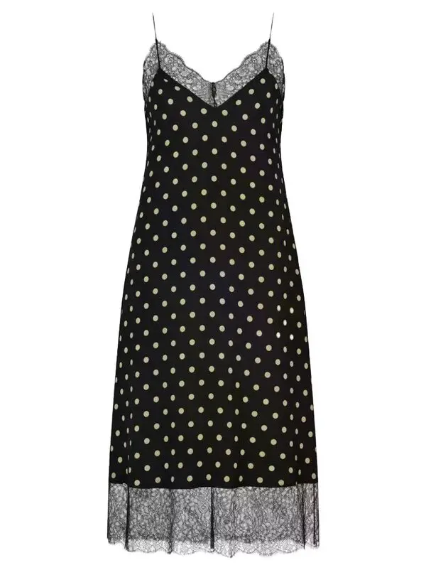 FRANCOISE PINTON - PARIS Layla Polka Dot Lace Dress - Black