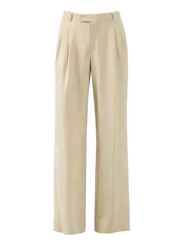 JACOB LEE Pleated Wide-leg Trousers - Neutrals