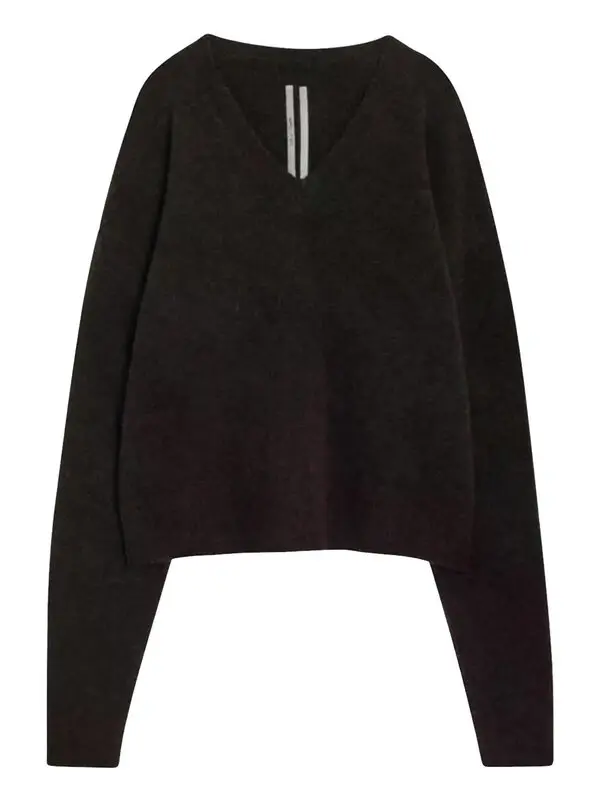 Rick Owens V-neck Wool Sweater - Brown
