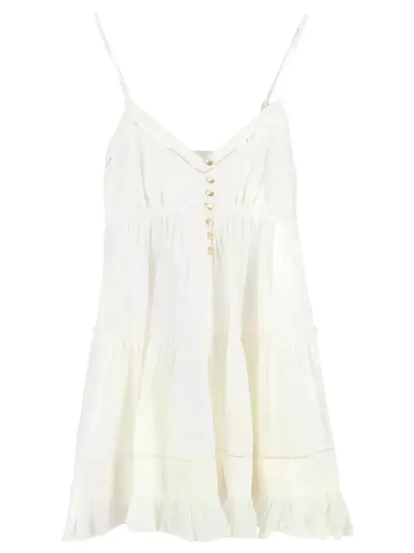 Aje Aria Tiered Cotton Dress - White