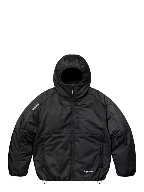 Supreme Hooded Insulated Windbreaker Jacket - Black