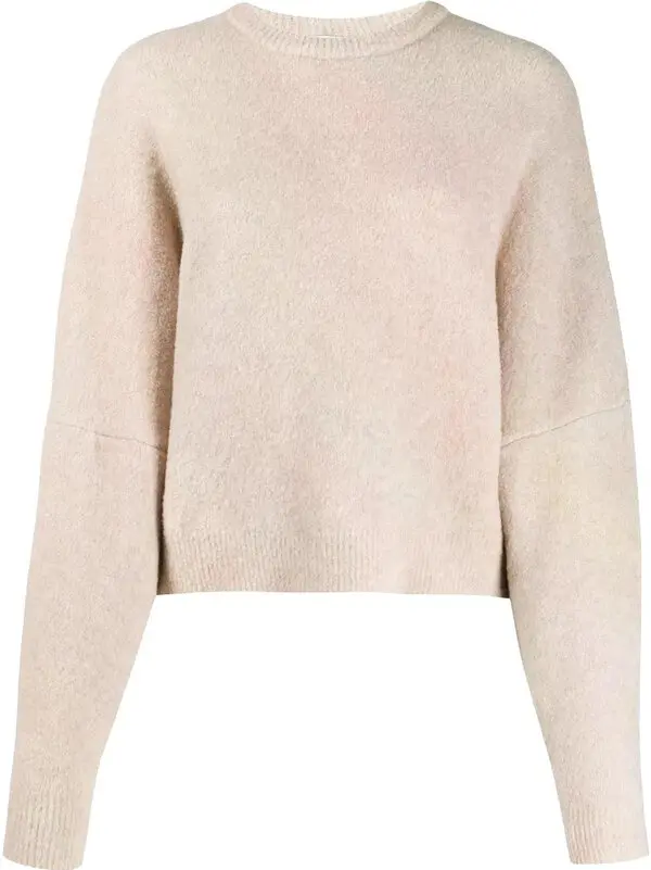 Nanushka Long-sleeve Fitted Jumper - Neutrals