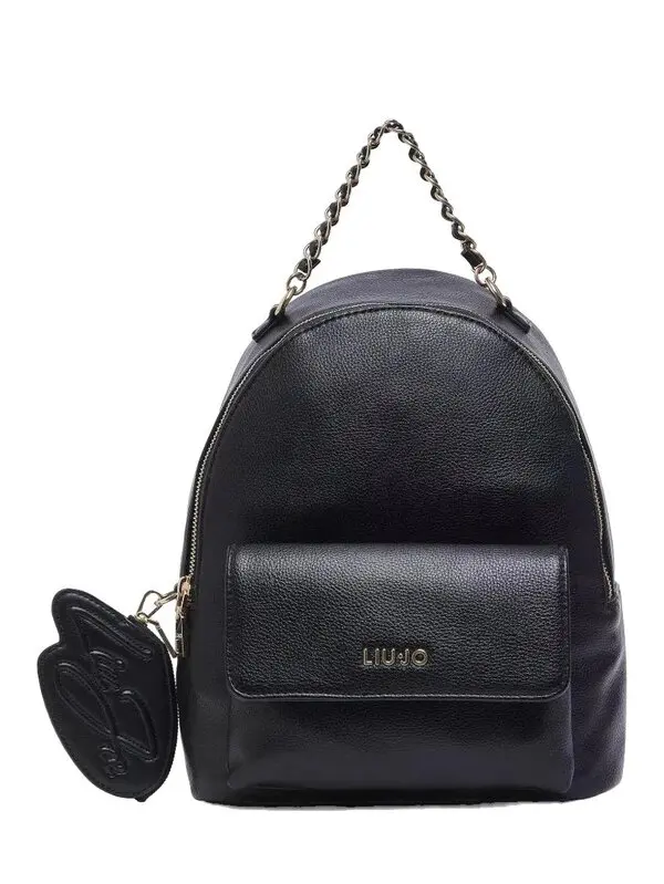Liu Jo Chain-strap Backpack With Detachable Coin Purse - Black