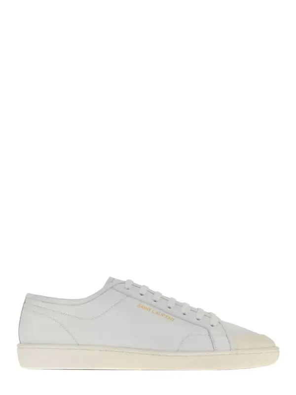 Saint Laurent Leather Sneakers - White