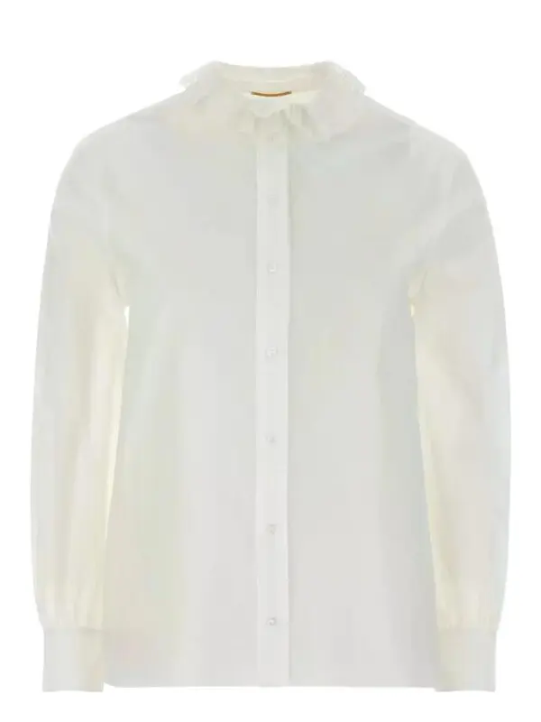 Saint Laurent Lace-detailing Shirt - White