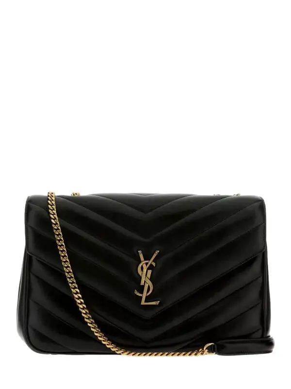 Saint Laurent Quilted Leather Shoulder Bag - Black