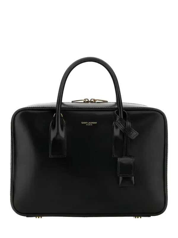 Saint Laurent Sac De Jour Bauletto Leather Tote - Black