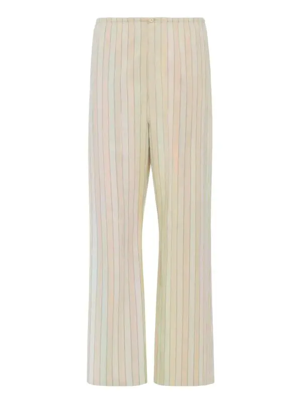 MAISON MARGIELA Striped Pocket Trousers - Neutrals