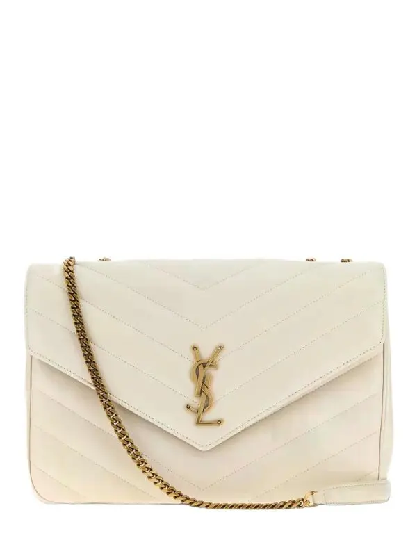 Saint Laurent Chevron-quilted Chain Bag - Neutrals