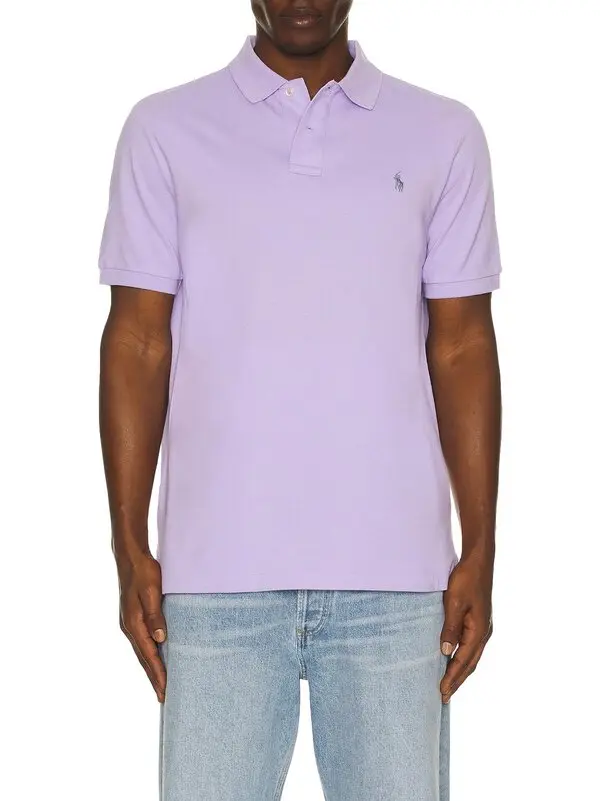 Polo Ralph Lauren Short Sleeve Mesh Polo In Lavender - Sky Lavender