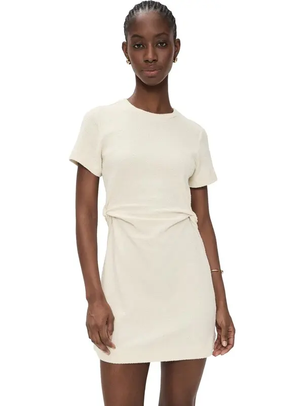 Tanya Taylor Short Sleeve Aurora Dress - Cream