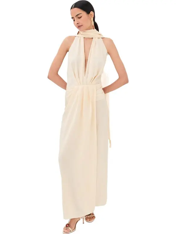 Johanna Ortiz Wildly Beautiful Maxi Dress - Ecru