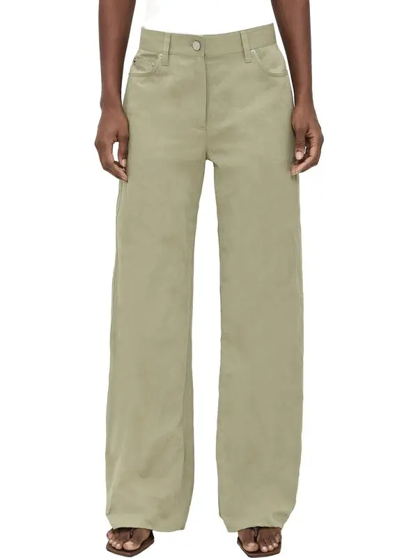 Helmut Lang Relaxed Bootcut Trousers - Warm Sage