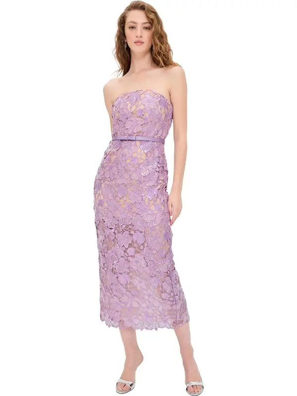 Retrofete Rowena Lace Midi Dress - Lavande