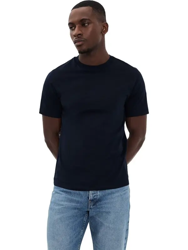FRAME Short Sleeve Light Cotton Tee - Dark Navy