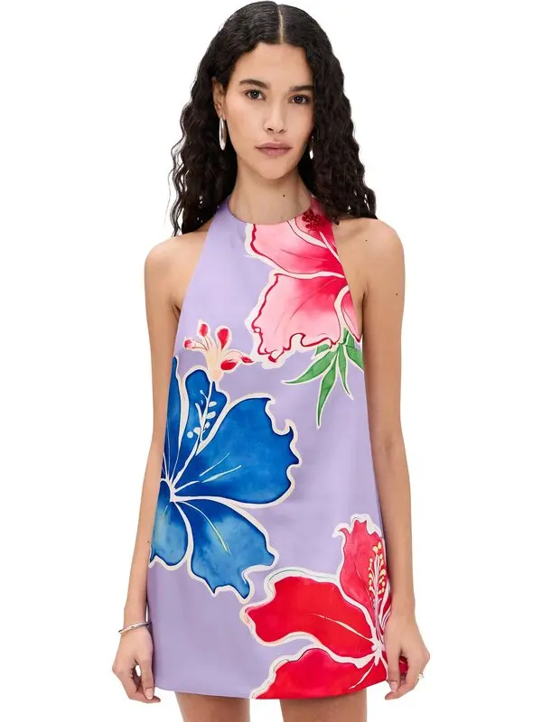 Retrofete Drexley Mini Dress - Hibiscus Lavendar