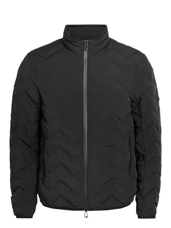 Emporio Armani Water-repellent Padded Stretch-nylon Jacket - Black