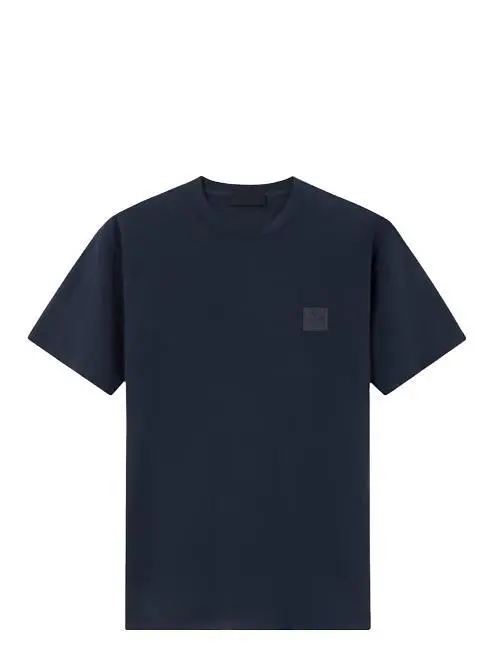 Stone Island Logo Patch Cotton T-shirt - Dark Navy Blue