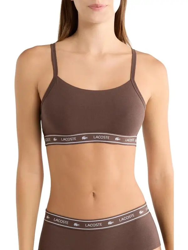Lacoste Stretch Cotton Bralette - Grume