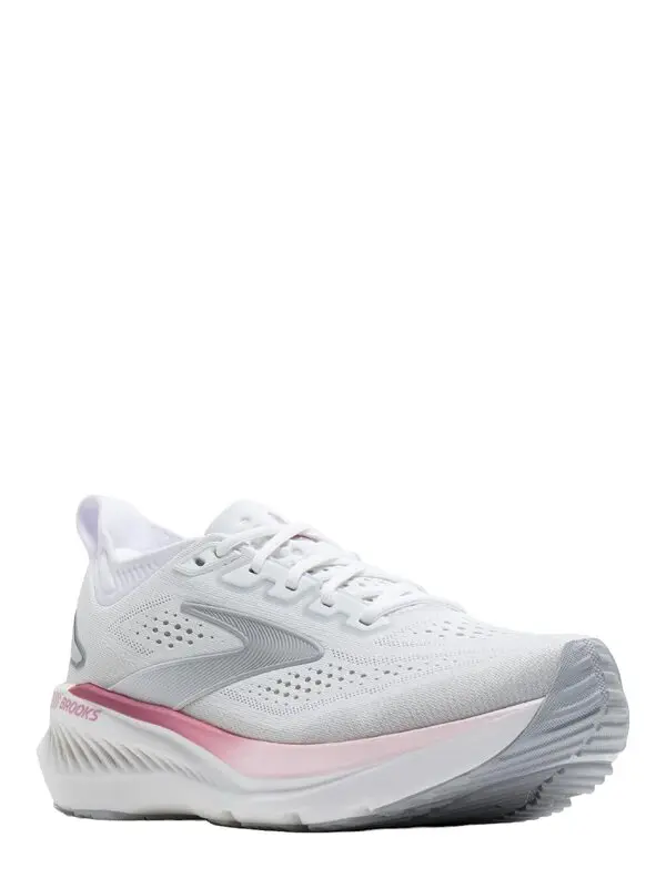 Brooks Glycerin Gts 23 Running Shoe - White/harbor Mist/metallic