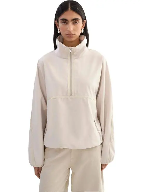 LAMARQUE Weslee Half-zip Pullover Jacket - Whisper White