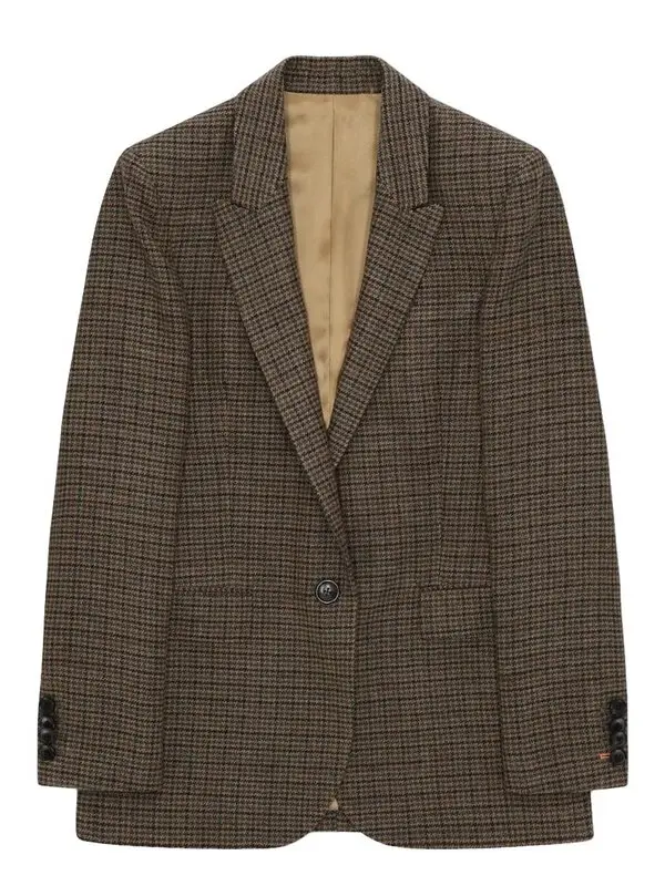 FORTELA Bella Classic Check Jacket - Brown