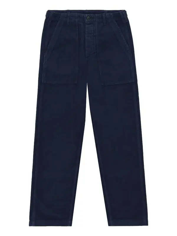 FORTELA Moleskin Fatigue Trousers - Dark Blue