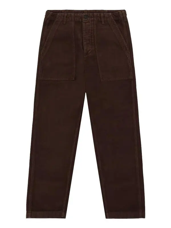 FORTELA Moleskin Fatigue Trousers - Dark Brown