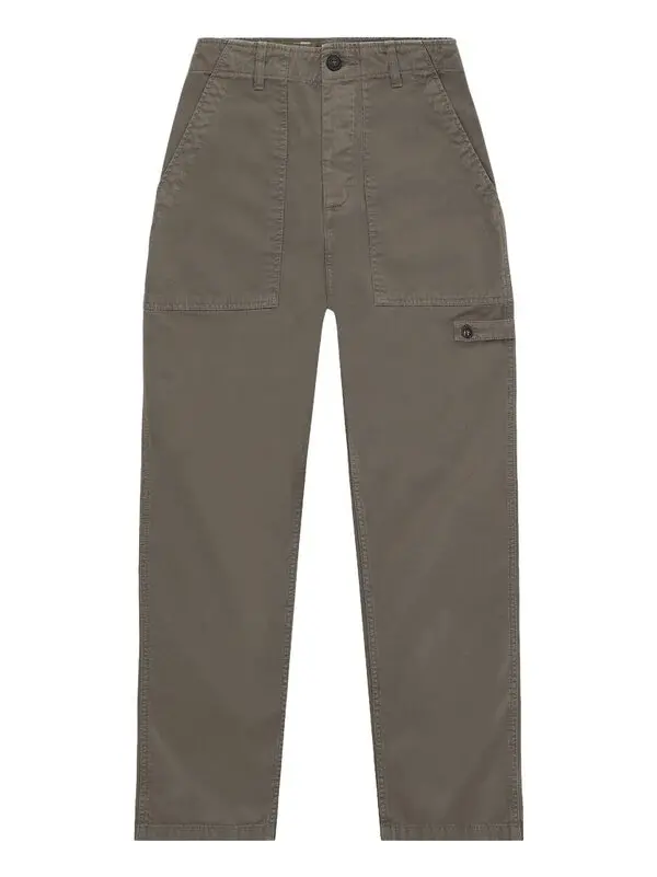 FORTELA Military Style Vintage Trousers - Leather