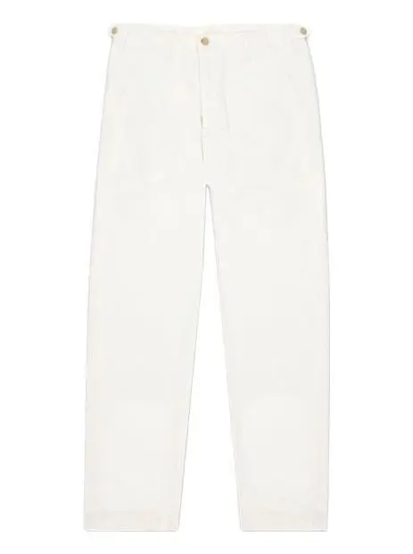 FORTELA Moleskin Fatigue Trousers - Cream
