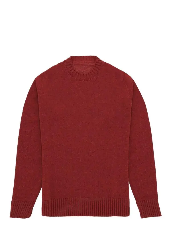 FORTELA Merino Wool Crewneck Sweater - Red