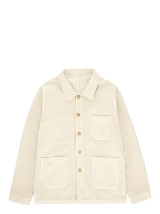 FORTELA Fergus Moleskin Chore Jacket - Cream