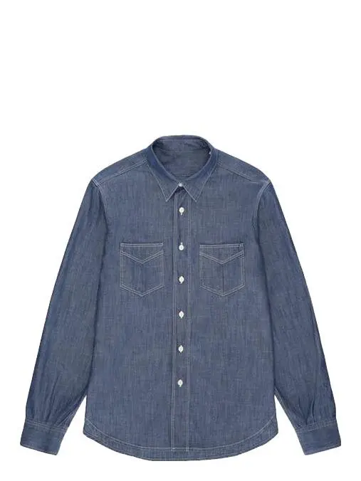 FORTELA Osumi Chambray Shirt - Indigo Rinse