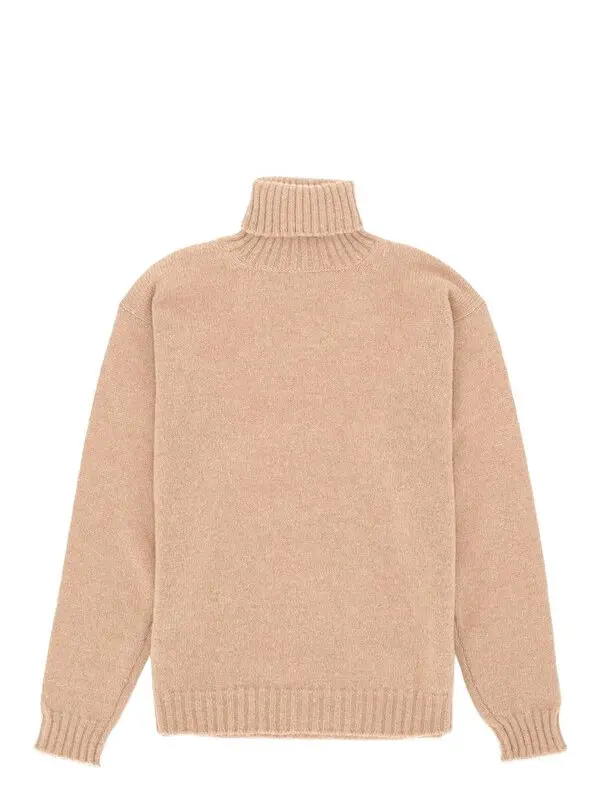 FORTELA Wool Turtleneck Sweater - Beige
