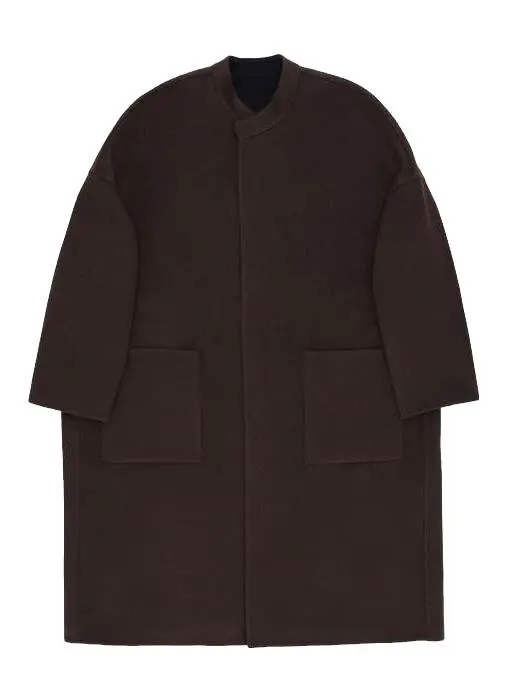 FORTELA Florence Wool Overcoat - Brown