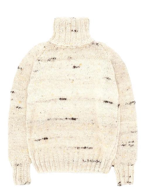 FORTELA Merino Wool Turtleneck Pullover - Ecru