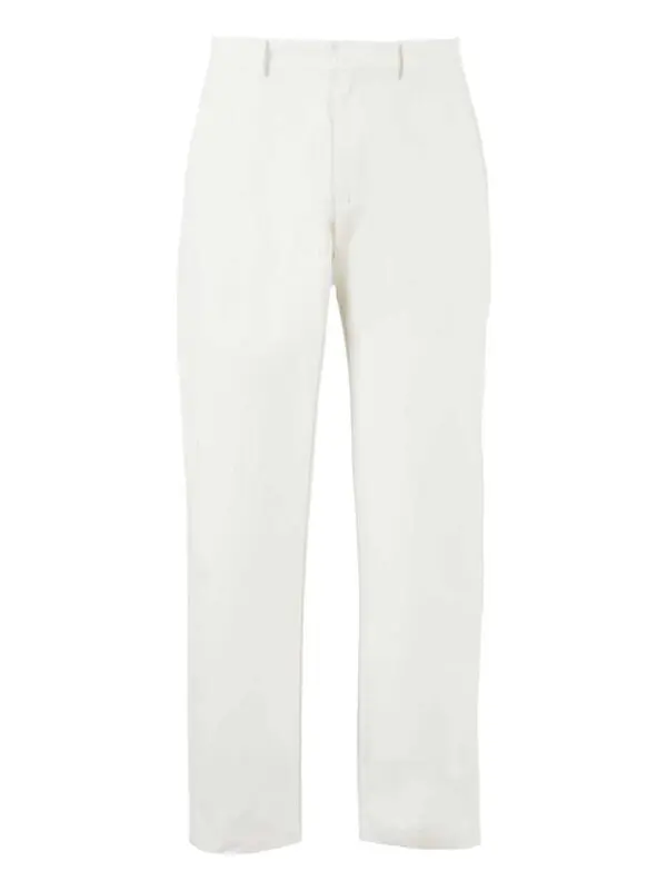 FORTELA Canvas Cotton Trousers - White