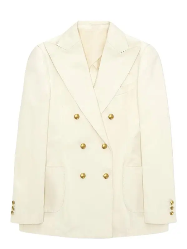 FORTELA Classic Double Breasted Jacket - Ecru