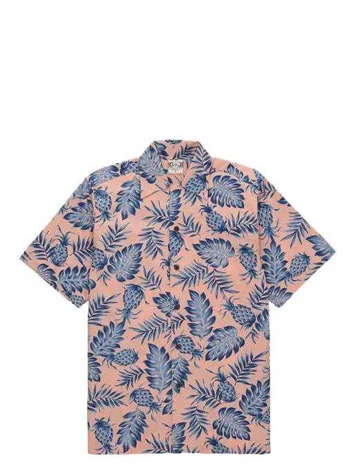FORTELA Pineapple Print Shirt - Coral