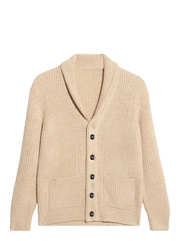 FORTELA Alpaca Blend Shawl Cardigan - Camel