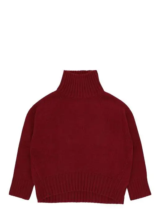 FORTELA High Neck Cashmere Sweater - Burgundy