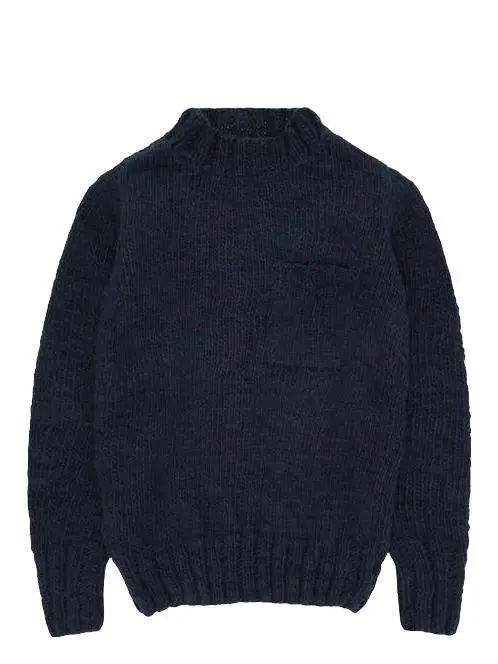 FORTELA Chamula Merino Wool Pullover - Navy Blue