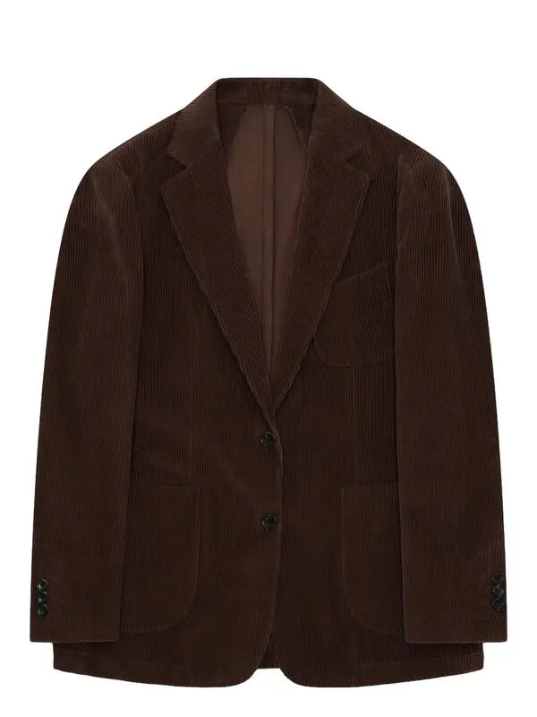 FORTELA Classic Velvet Blazer - Brown