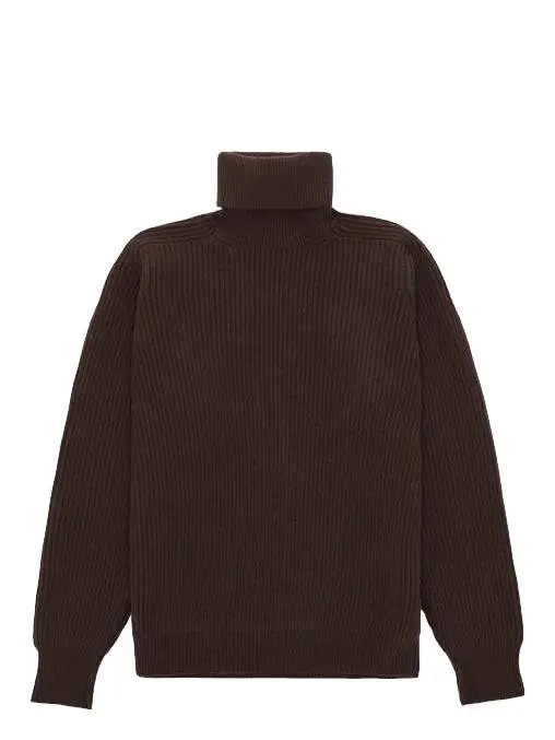 FORTELA Brighton High Neck Jumper - Dark Brown