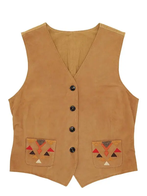 FORTELA Chamois Leather Vest - Camel