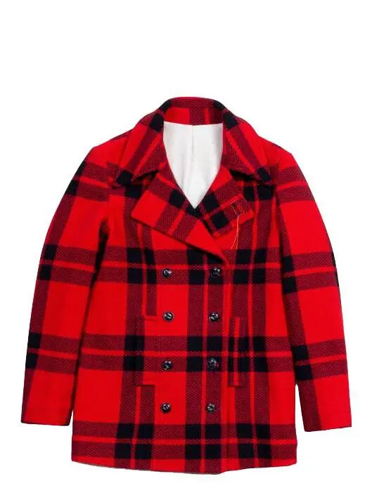FORTELA Francoise Double Breasted Wool Coat - Red