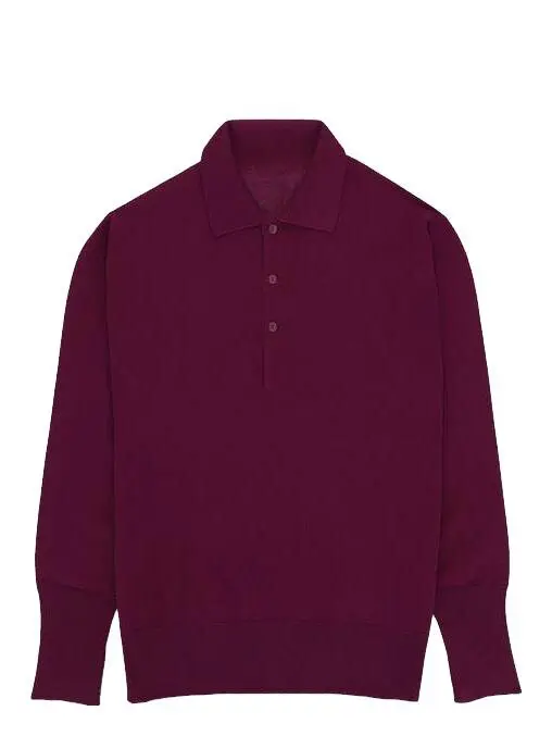 FORTELA Kenneth Cashmere Polo - Burgundy