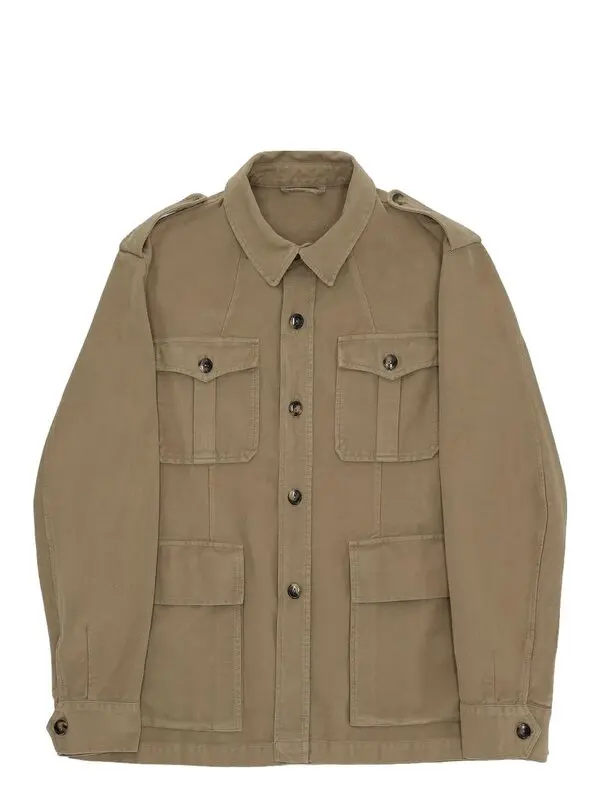 FORTELA Owen Military Safari Jacket - Light Brown